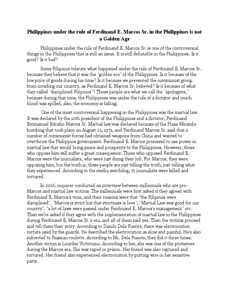 Argumentative Essay | PDF | Philippines | Justice