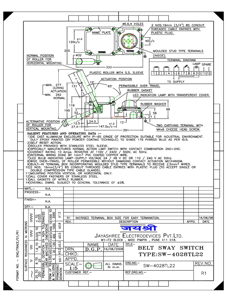 Belt Sway Switch - Jayshree | PDF