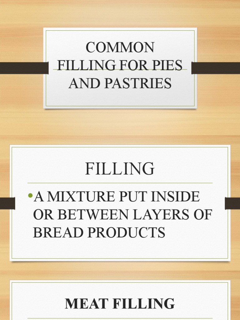 Common Filling For Pies and Pastries | PDF