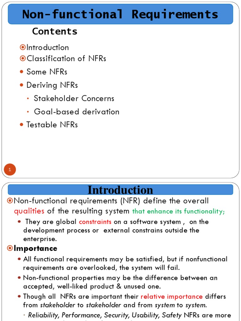 CH 1-Non-Functional Requirements | PDF