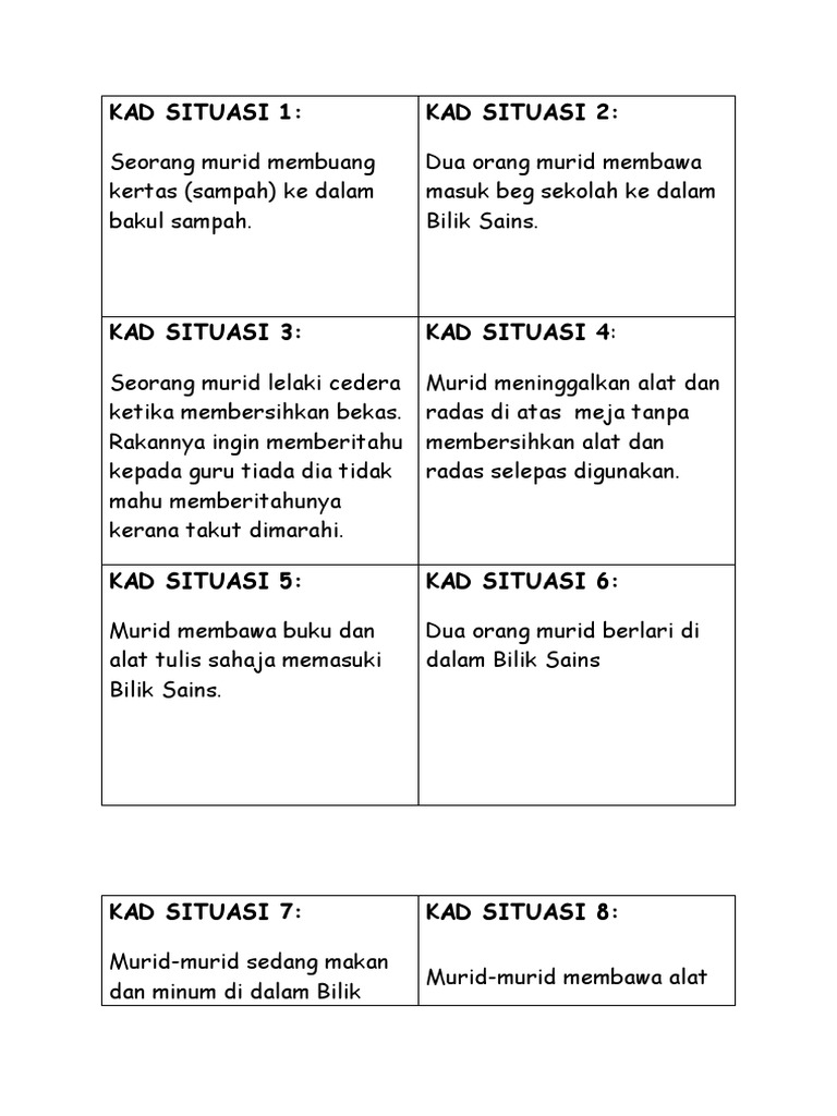 m8 - Kad Situasi 1 | PDF