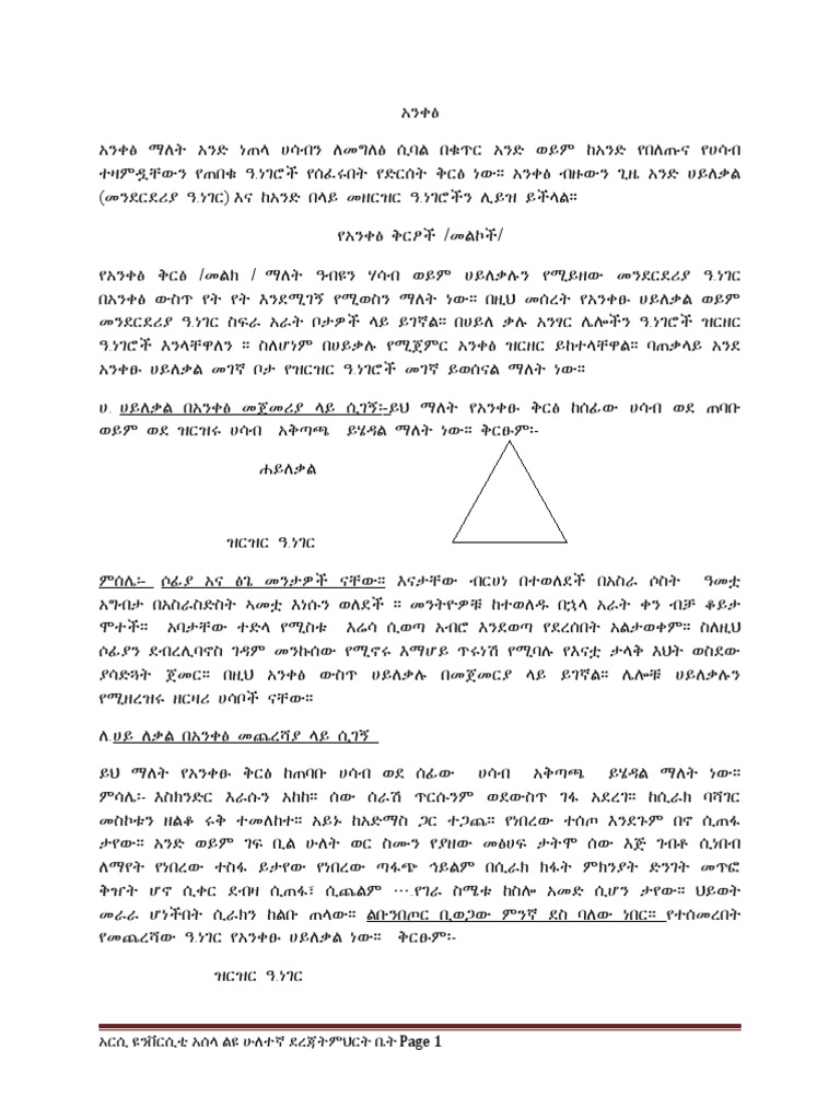 Woinshet Short Not | PDF
