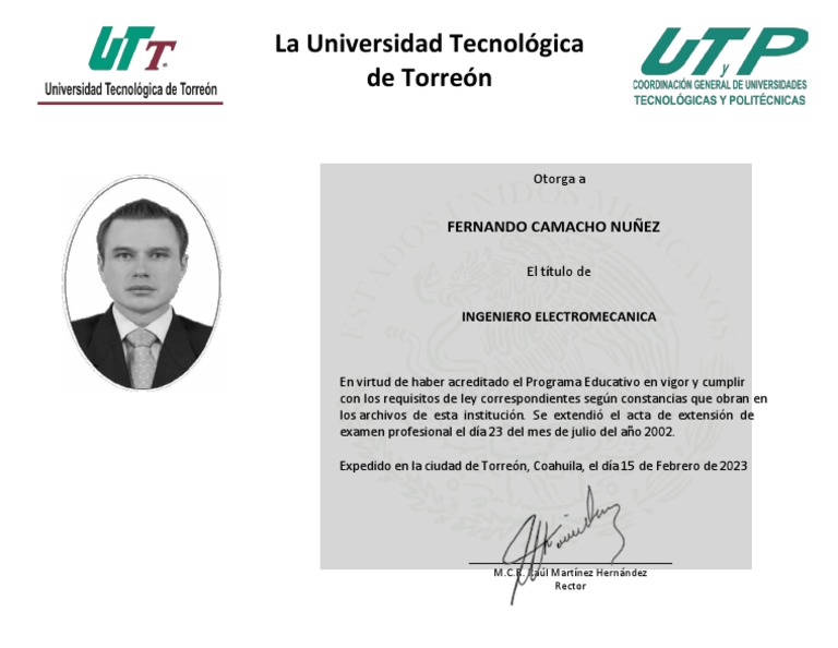 Titulo Utt | PDF