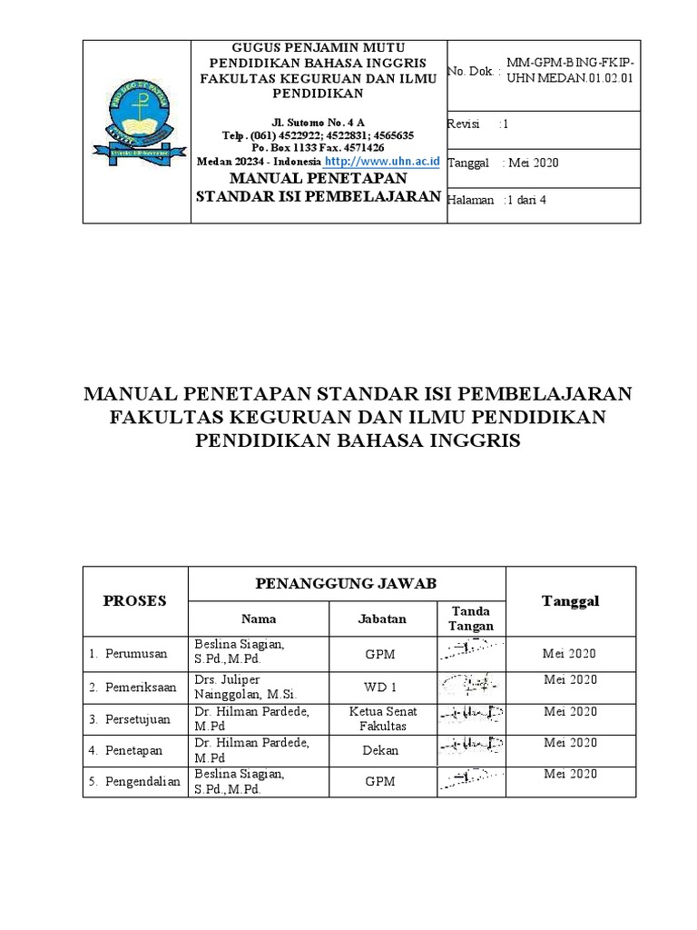 Manual Standar Isi Pembelajaran FKIP | PDF | Karier & Perkembangan