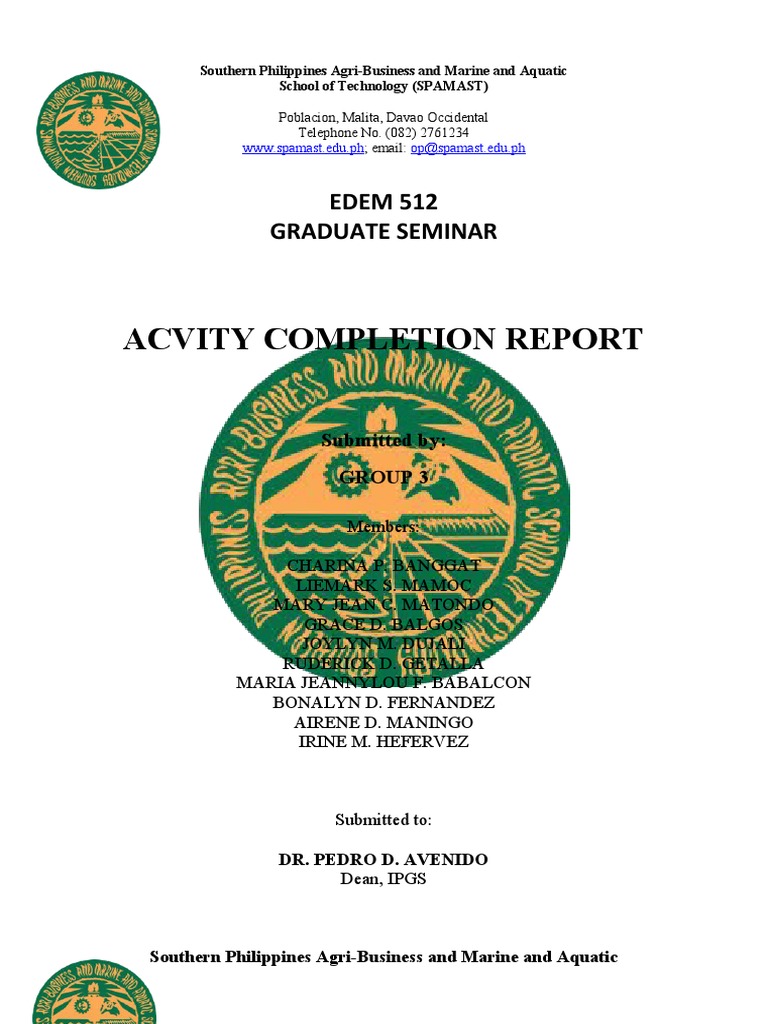 Group 3 Activity Completion Report | PDF