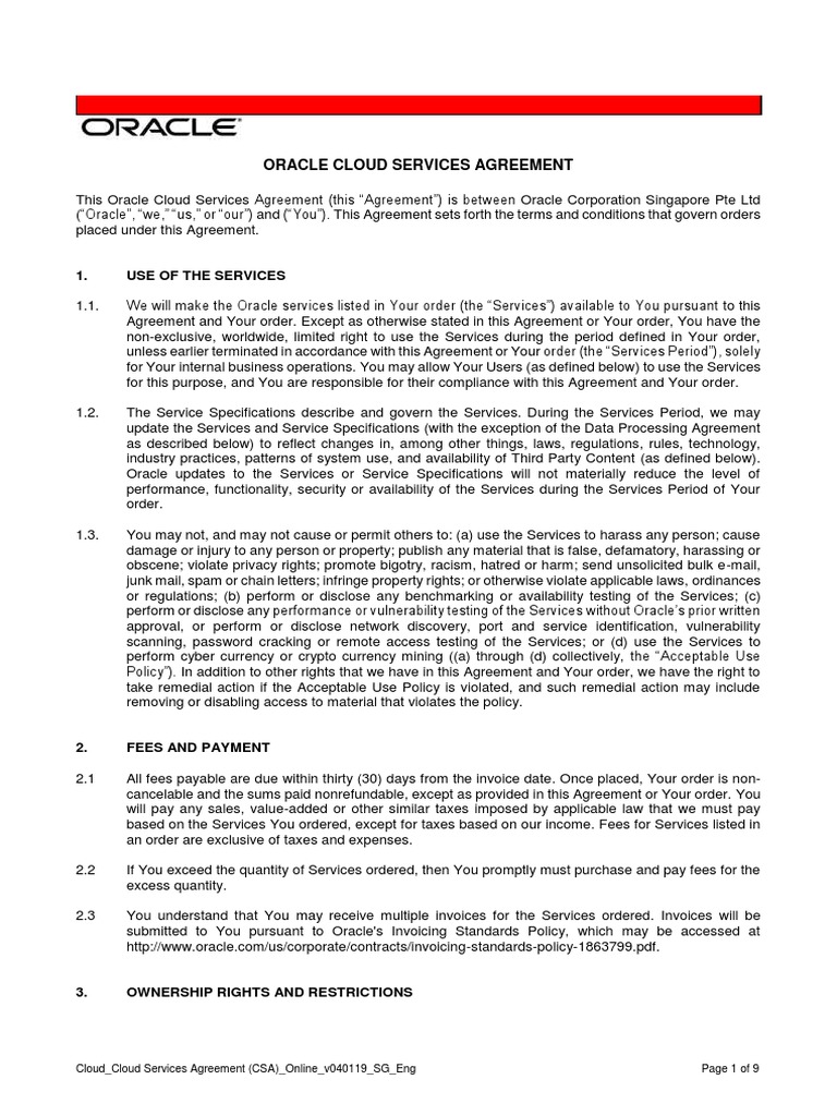 Cloud Csa SG Eng v040119 | PDF