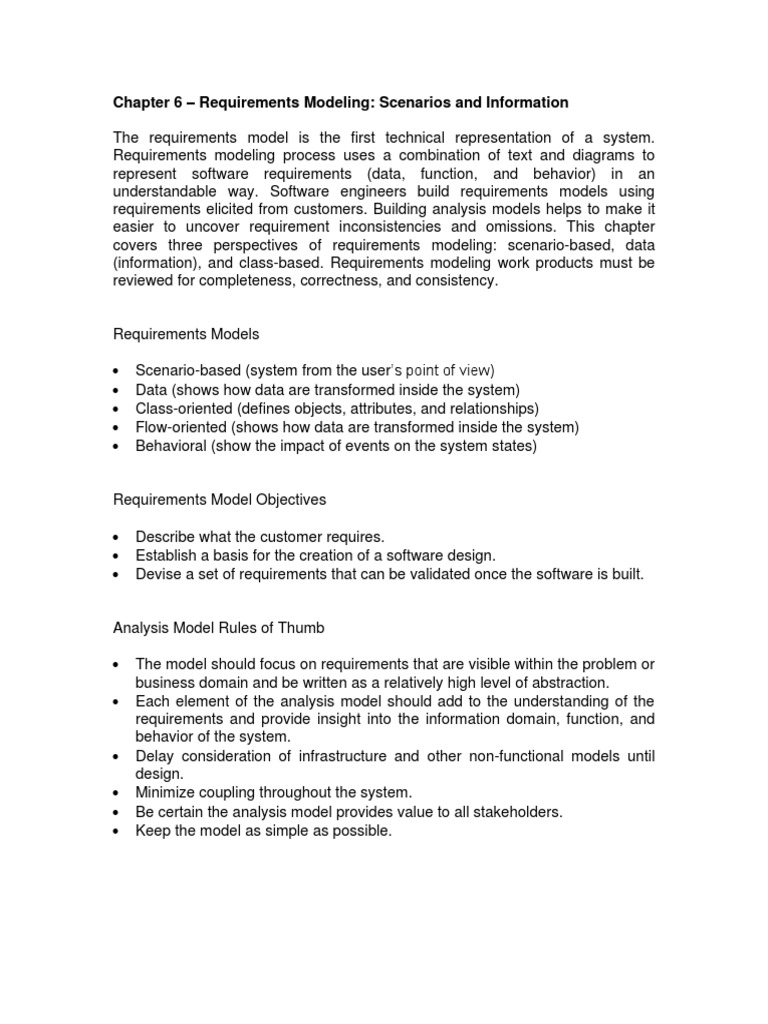 Chapter 6 - Requirements Modeling Scenarios and Information | PDF | Use Case | Class (Computer ...