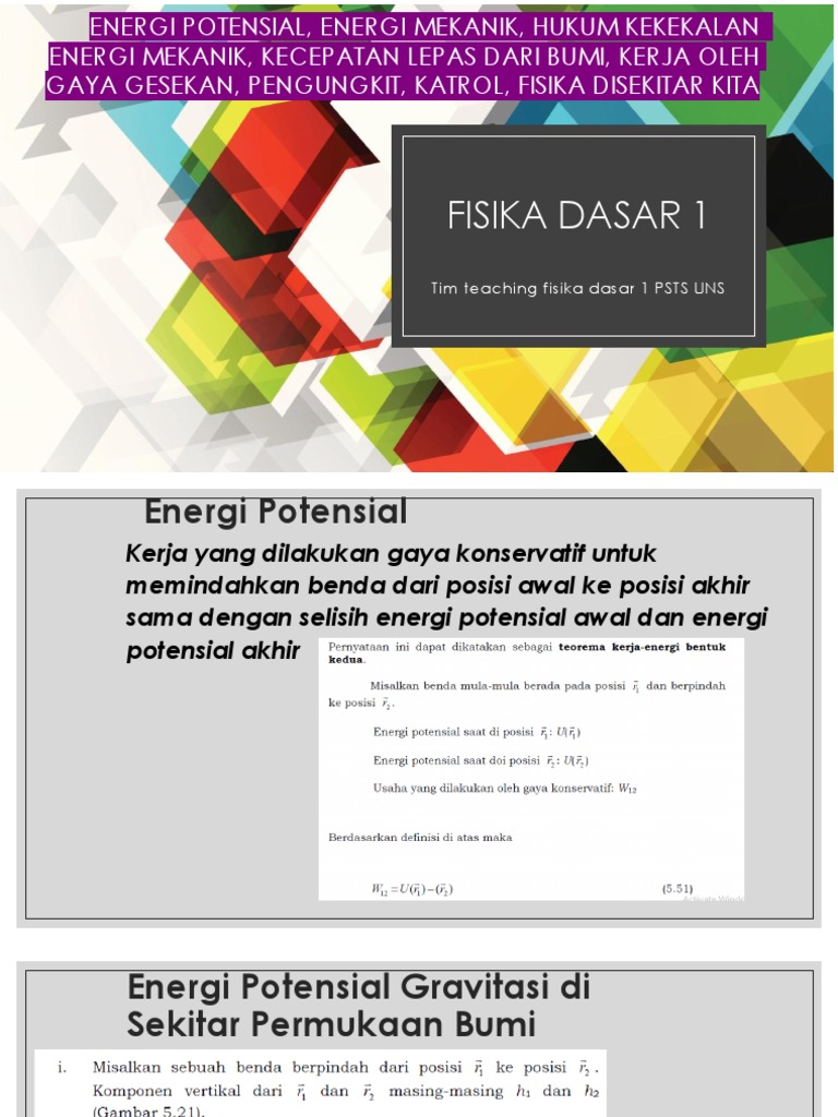 Tim Teaching Fisika Dasar 1 PSTS UNS | PDF