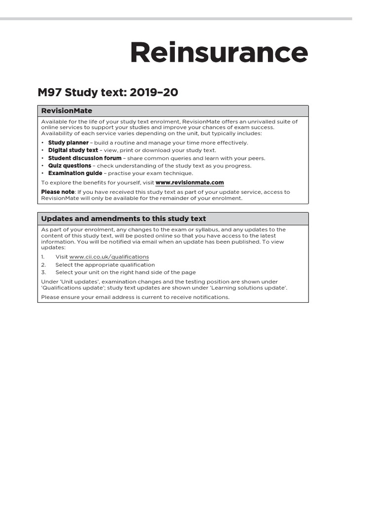 CII Reinsurance | PDF