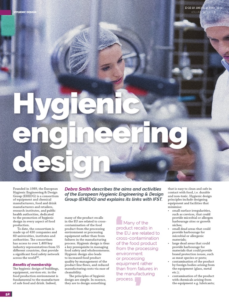 EHEDG: Advancing Hygienic Design Standards | PDF | Hygiene | Food Safety