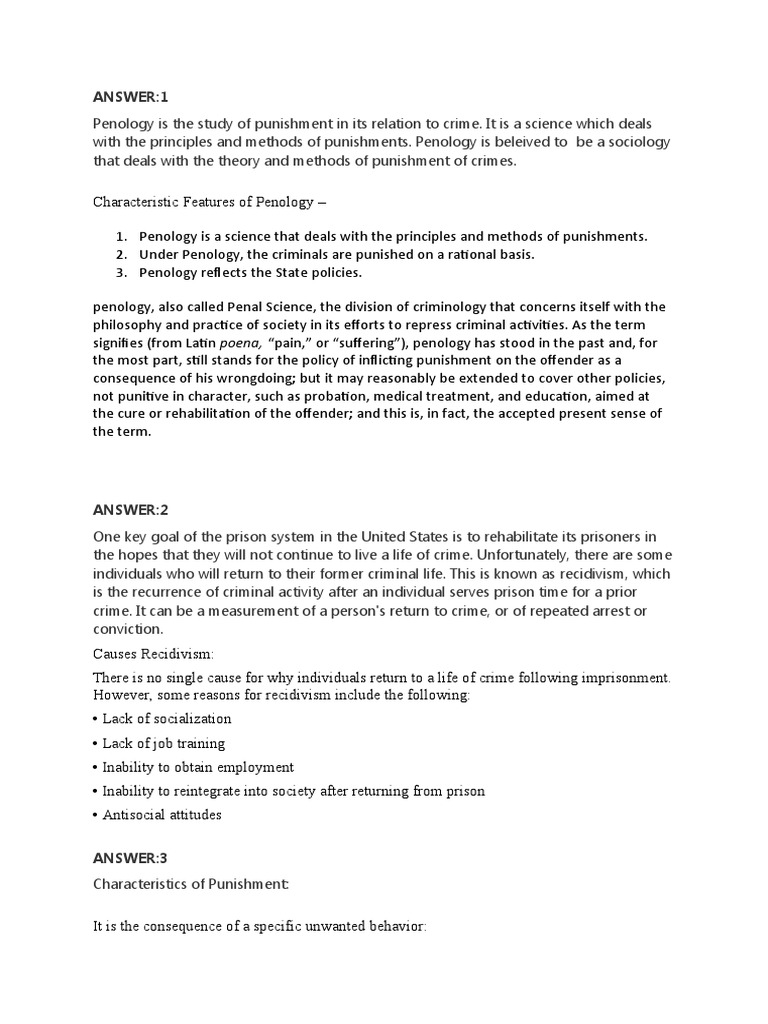 Penology | PDF | Penology | Punishments