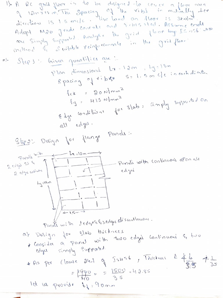Design of Grid Floor | PDF
