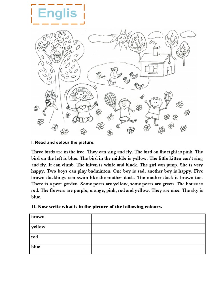 English For Kids Fun Activities Games Picture Description Exercises ...