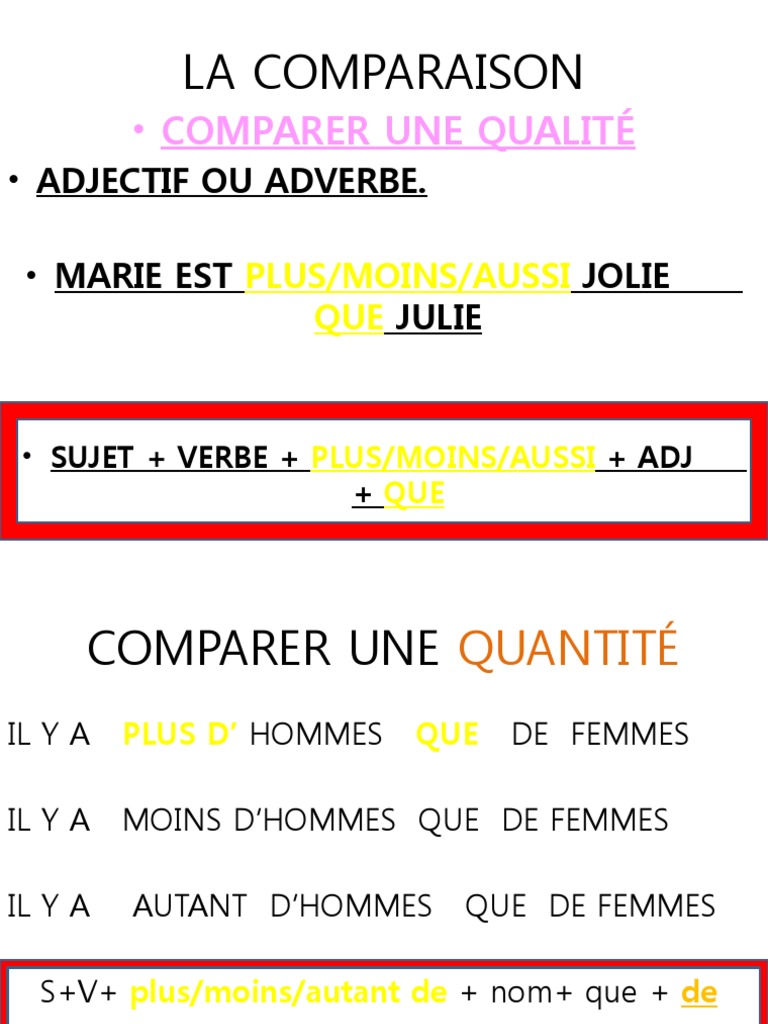 La Comparaison A1 - 71164 | PDF