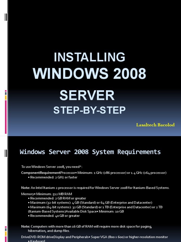 Installing Windows2008 Server | PDF