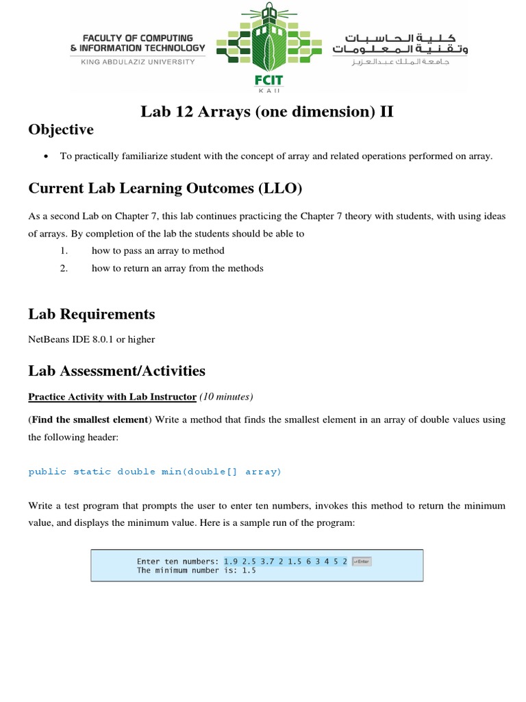 Cpcs202 Lab12 Pdf Parameter Computer Programming Method Computer Programming