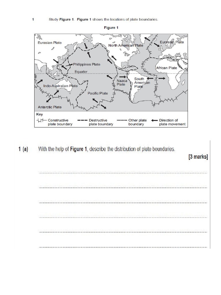 Exam Q Sheet Plate Boundaries | PDF