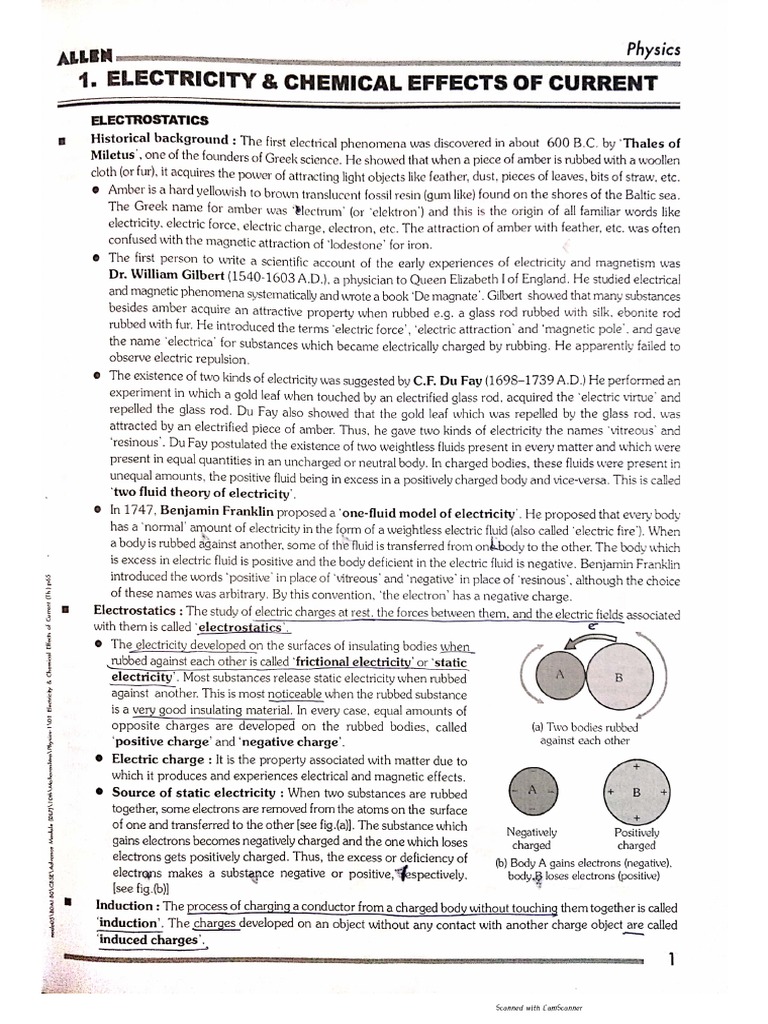 AT (Phy) Electricity | PDF