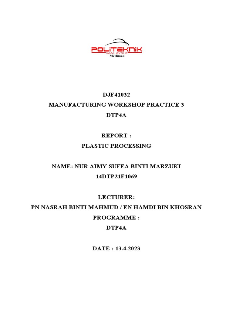 Report Robot | PDF | Plastic | Industrial Processes