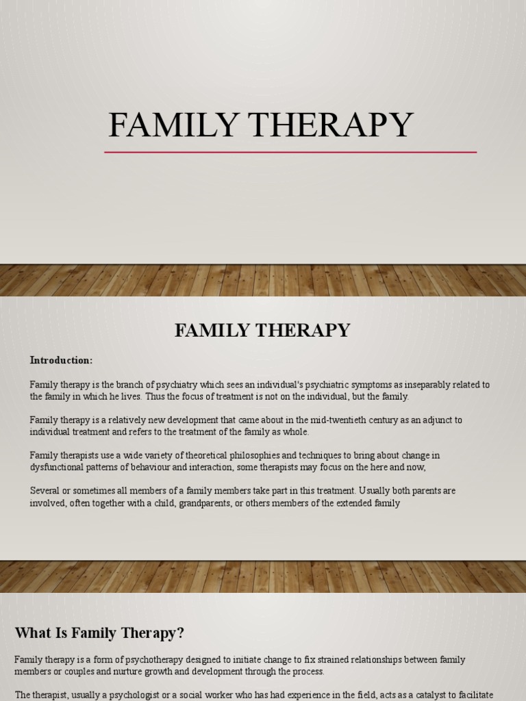 Family Therapy | PDF | Psychotherapy | Family Therapy