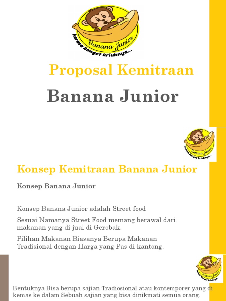 Proposal Kemitraan Banana Junior | PDF | Karier & Perkembangan | Bisnis