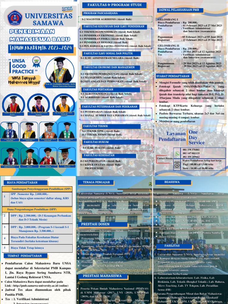 Brosur PMB Unsa 2023 | PDF