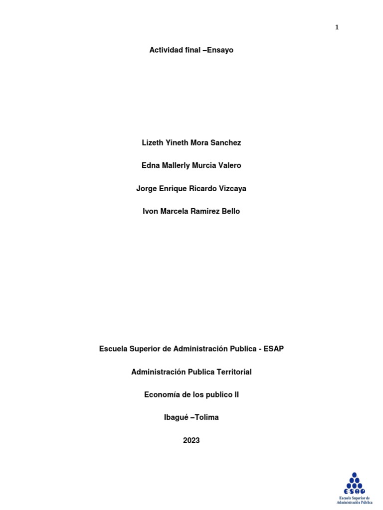 Actividad Final - 30% | PDF