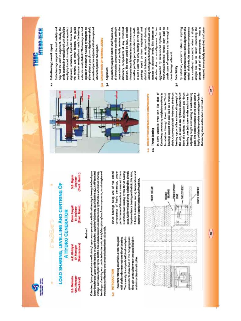Load Sharing, Leveling and Centring of Hydro Machine | PDF