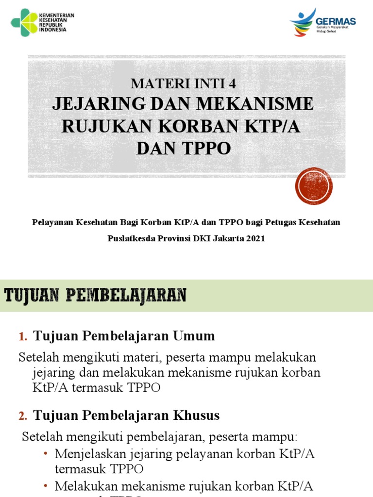 MI 4 Jejaring Dan Mekanisme Rujukan Korban KtPA Termasuk TPPO | PDF | Pengembangan Diri