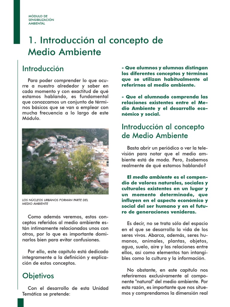 1 Introduccion Al Concepto de Medio Ambiente | Ecosistema | Residuos