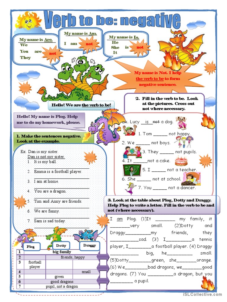 The Verb To Be - Negative | PDF | Human Communication | Language Families