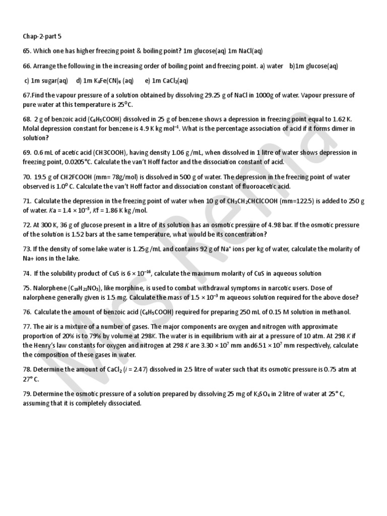Chap 2 Part 5 | Download Free PDF | Physical Chemistry | Applied And ...