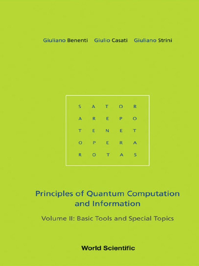 Principles of Quantum Computation and Information Vol.2 | PDF | Quantum ...