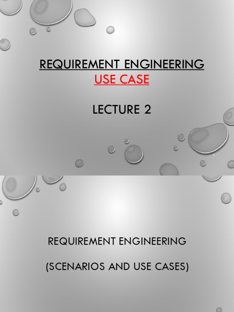 Lecture 2 Use Case Diagram Pdf Use Case System 