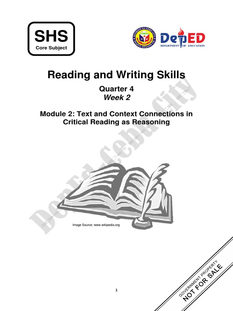 4th Quarter Reading and Writing Module 2 | PDF | Reason | Argument