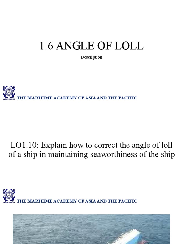1.6 Angle of Loll | PDF | Mechanical Engineering | Applied And ...