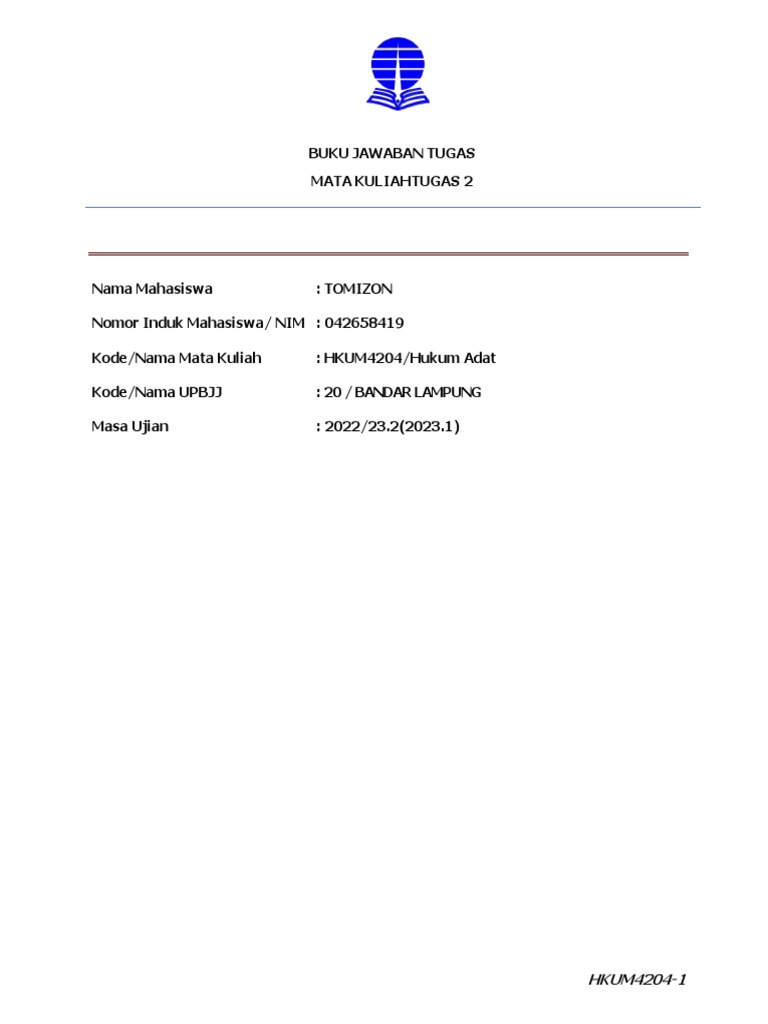 Hukum Adat TOMI | PDF