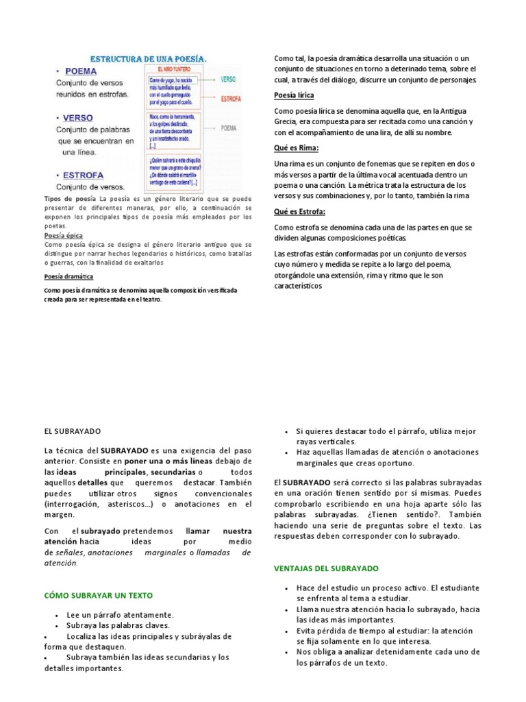 Tipos de Poesía La Poesía Es Un Género Literario Que Se Puede Presentar ...