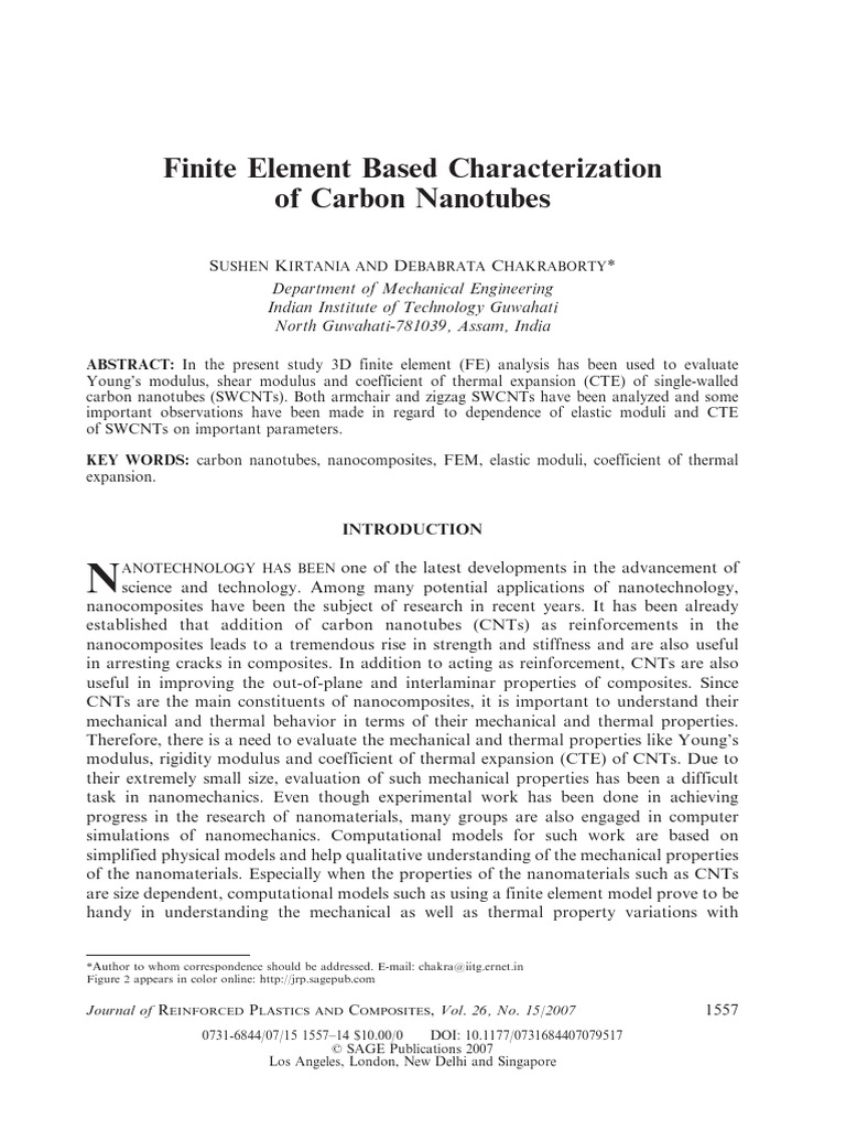 Finite Element Based Characterizationof Carbon Nanotubes | Download ... Finite Element Based Characterizationof Carbon Nanotubes | Download ...