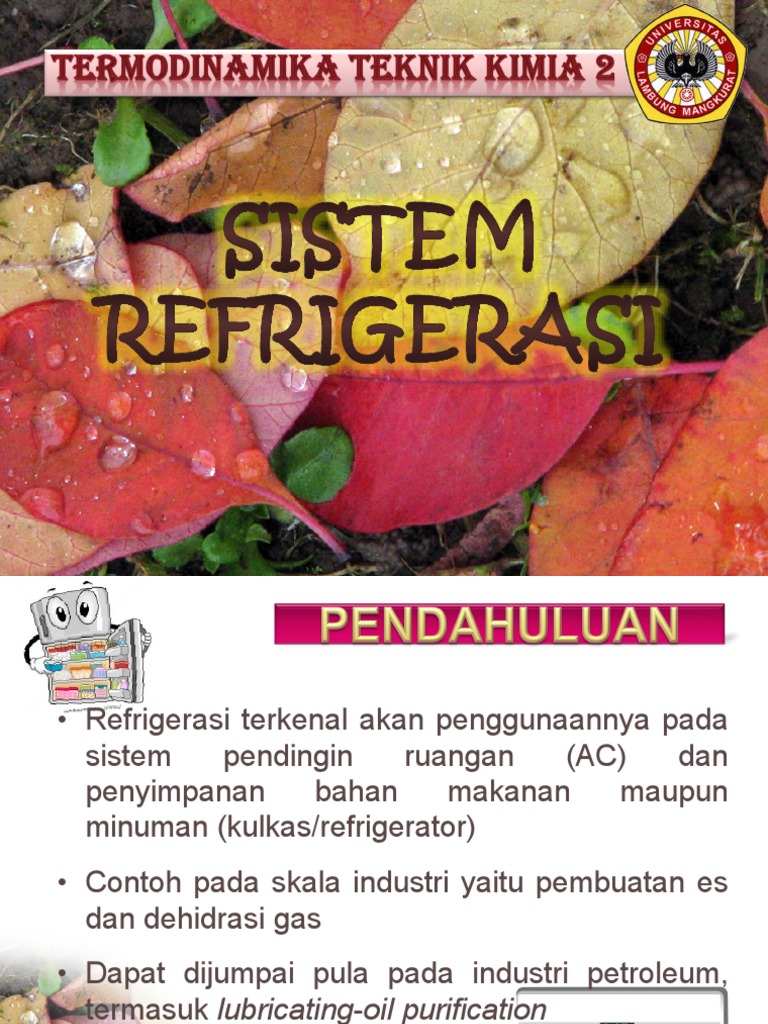 Termo2 Pertemuan 1-2 - Refrigeration 2021 | PDF