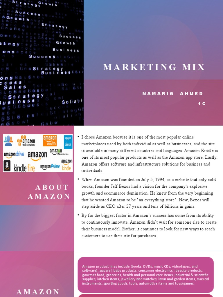 Marketing Mix | PDF | Advertising | Amazon Web Services