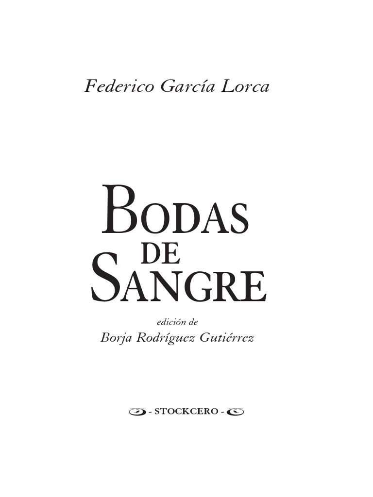 Bodas de Sangre | PDF | Federico García Lorca