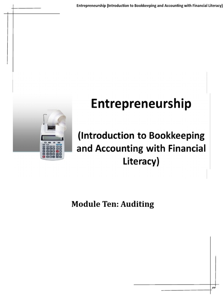 Entrep MODULE 10 | PDF | Audit | Accounting