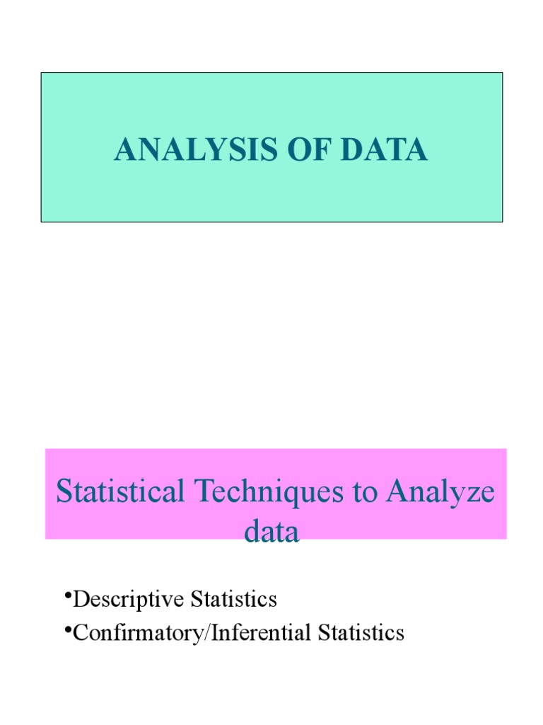 Analysis of Data - Unit III (New) | PDF | Type I And Type Ii Errors ...