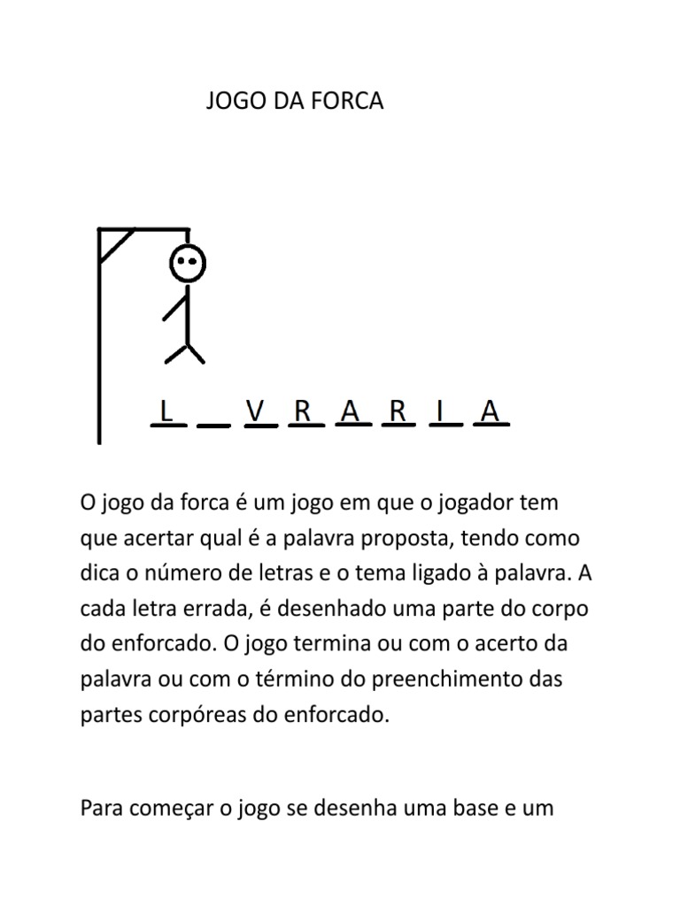 Regras do Jogo da Forca | PDF