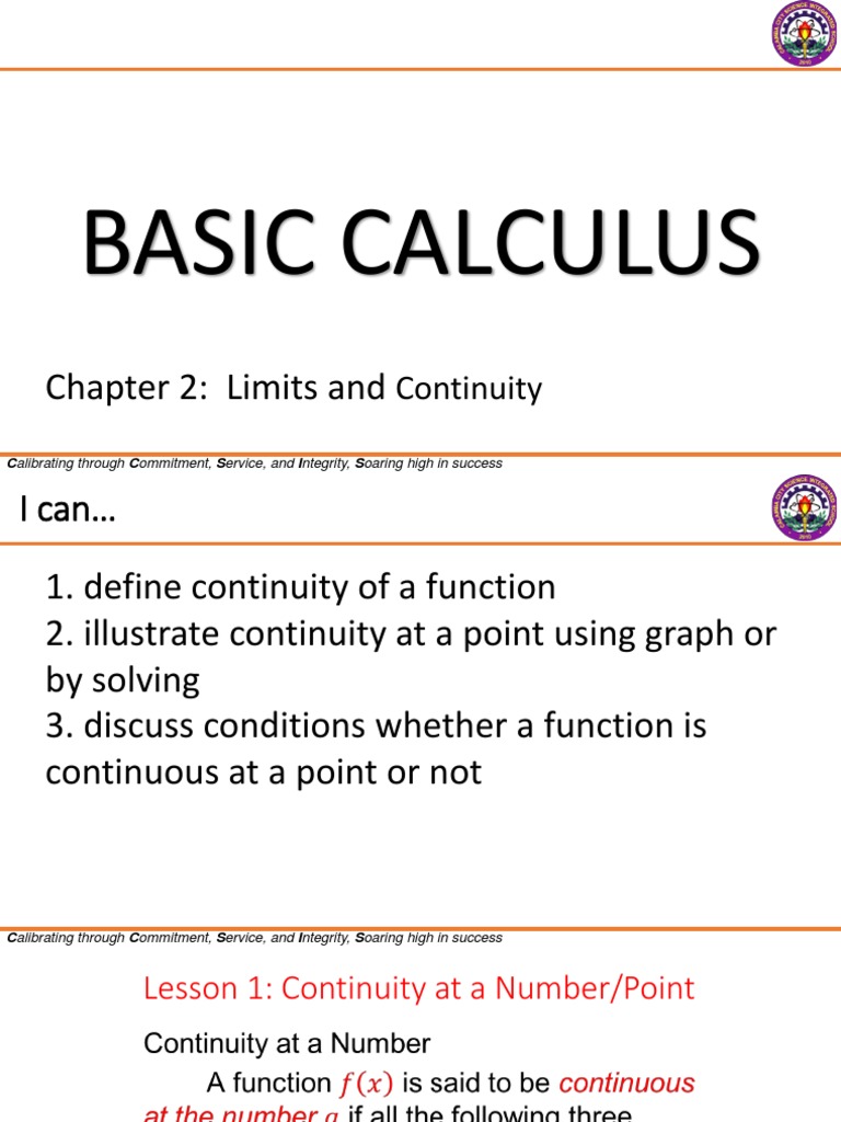 BC Q3Chapter 2 Continuity | PDF | Continuous Function | Function (Mathematics)