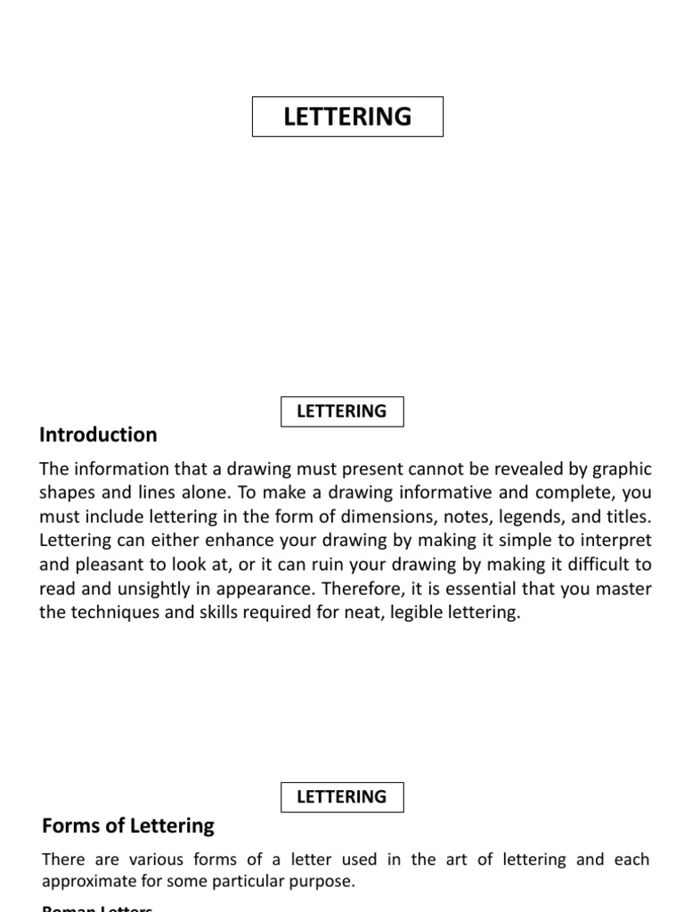 Lesson 3.1 Lettering | PDF | Ellipse | Sans Serif