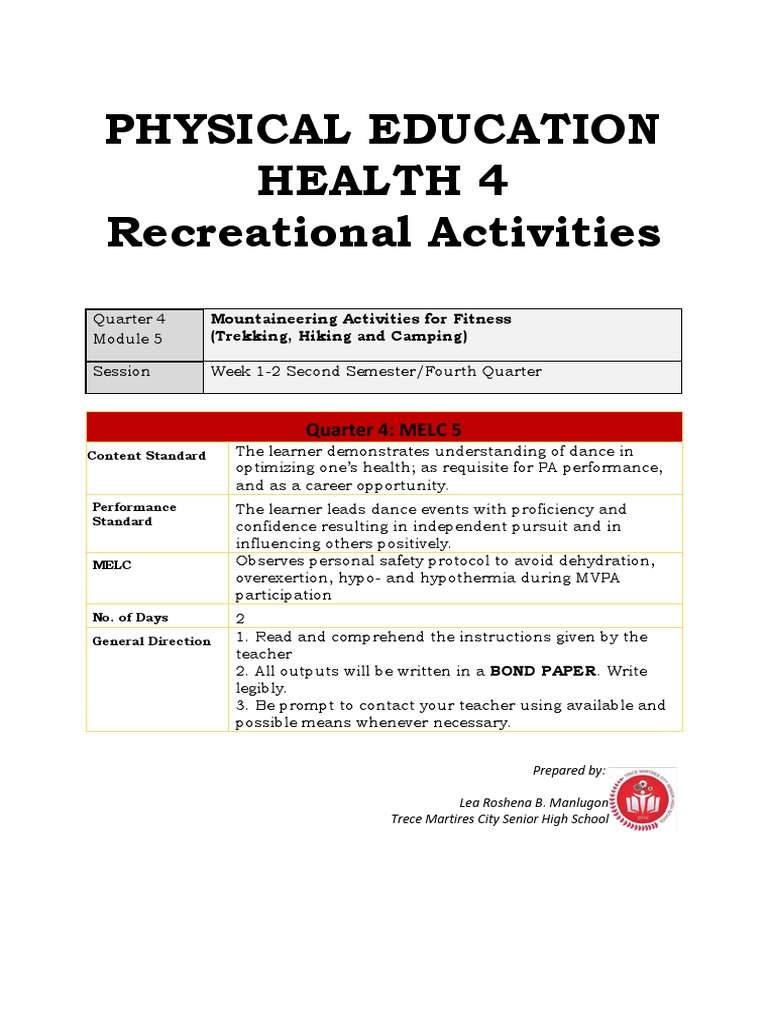 G12 HOPE 4 4thQ Module | PDF | Cardiopulmonary Resuscitation | Hyperthermia