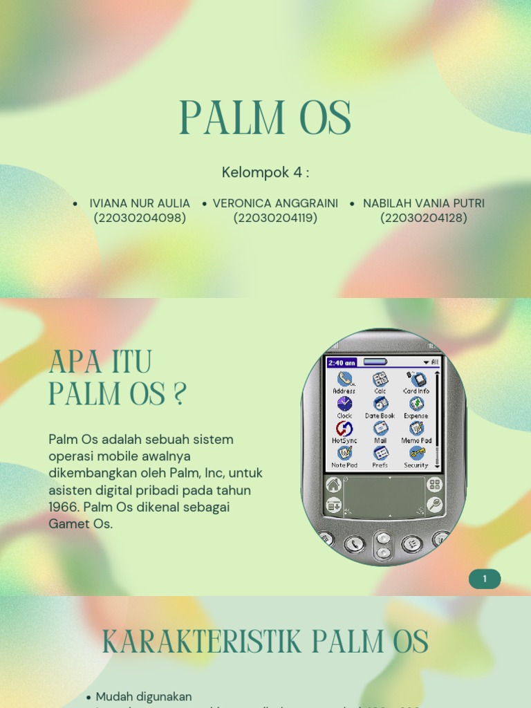 Sejarah dan Fitur Palm OS Mobile | PDF