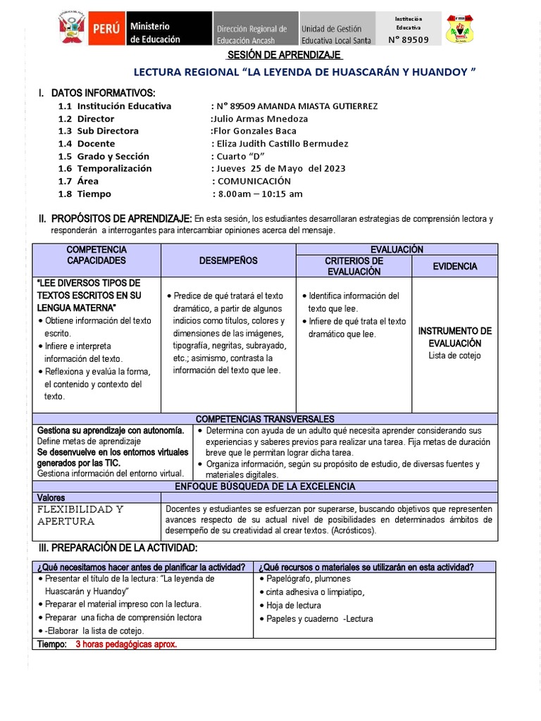 Sesión C. Texticon Huascaran | PDF